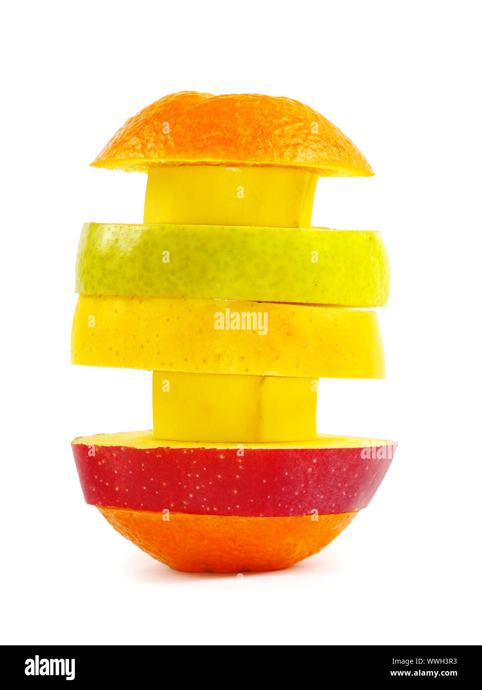 mixed fruit isolated on white Stock Photo - Alamy