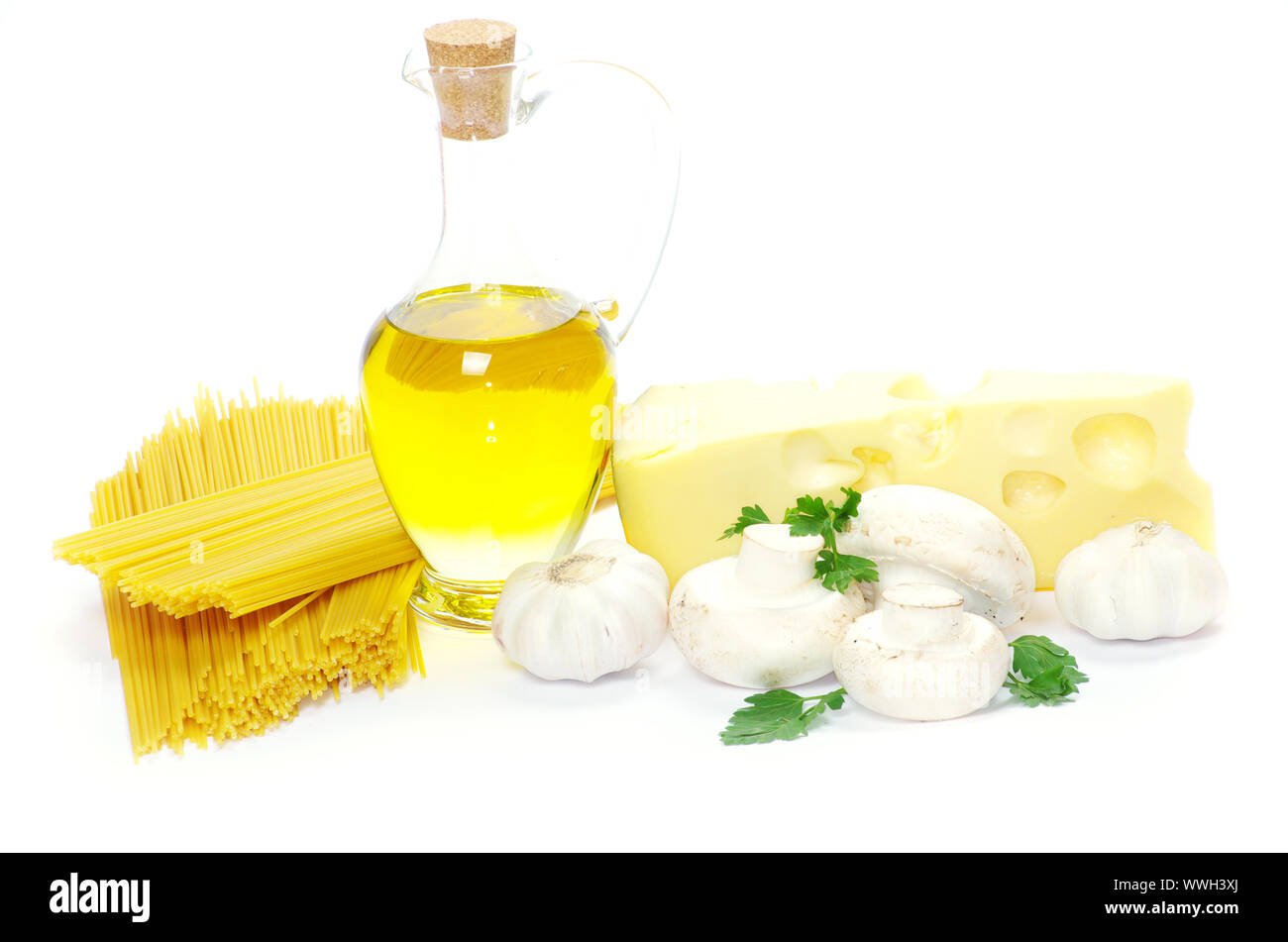 food ingredients isolated on white background Stock Photo - Alamy