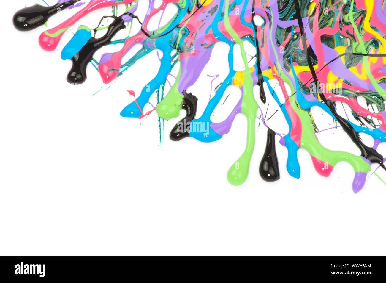 paint dripping isolated on white Stock Photo - Alamy