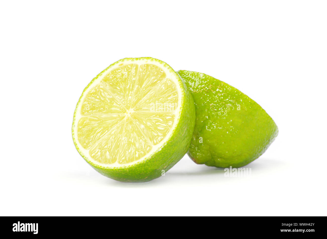 Fresh ripe lime isolated on white background Stock Photo - Alamy