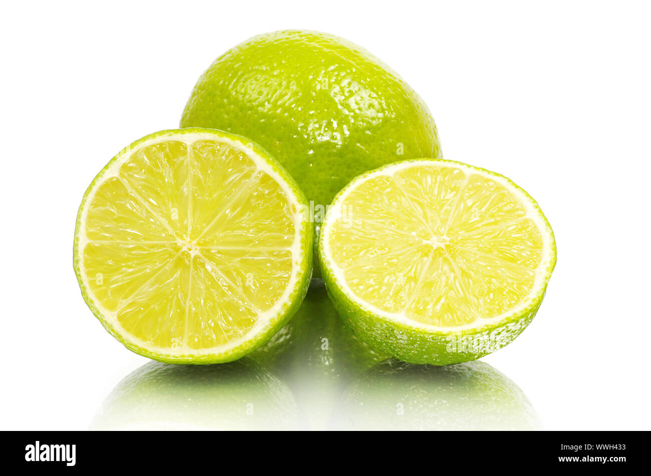 Fresh ripe lime isolated on white background Stock Photo - Alamy