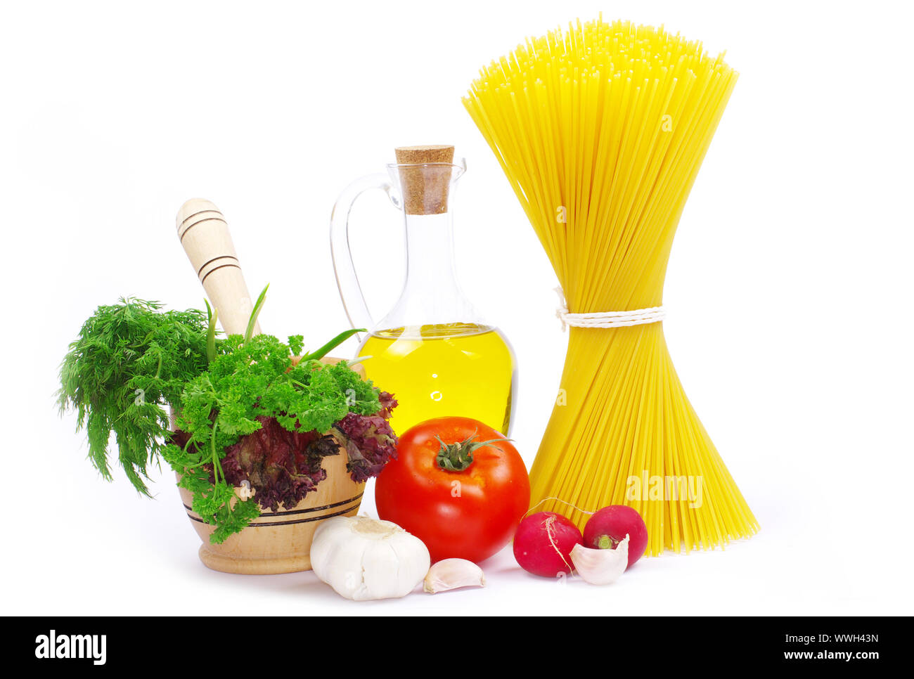 food ingredients isolated on white background Stock Photo - Alamy