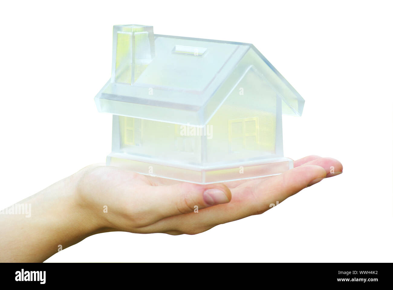 The house in human hand Stock Photo - Alamy