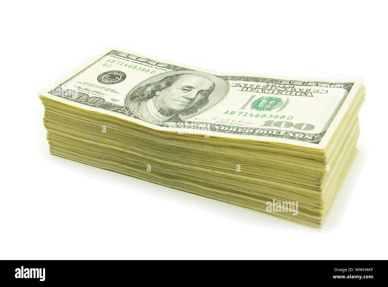 lot of money isolated on white background Stock Photo - Alamy