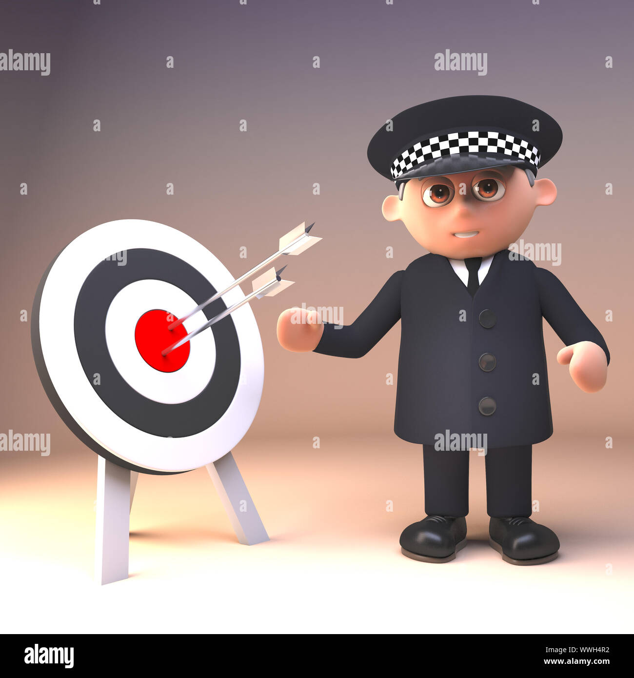 Bullseye character hi-res stock photography and images - Alamy