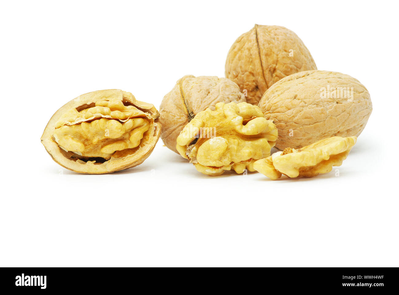 fresh walnuts isolated on a white background Stock Photo - Alamy