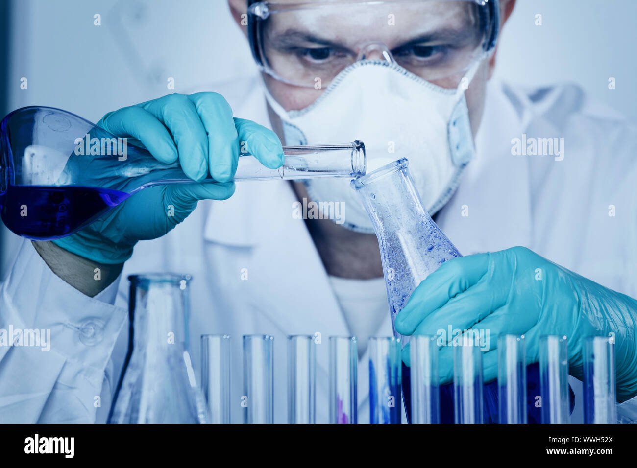 Chemistry Scientist conducting experiments in laboratory Stock Photo ...