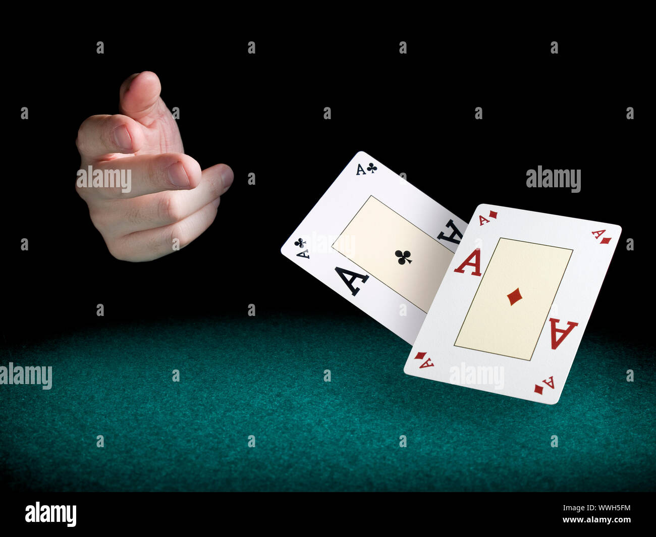 Hand poker full aces king hi-res stock photography and images - Alamy