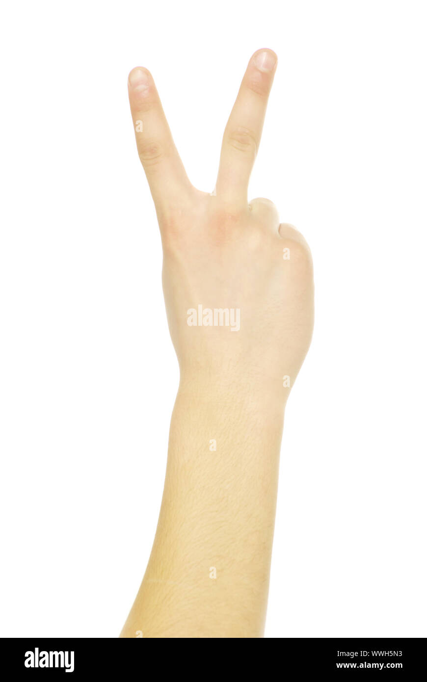 hand gestures isolated on a white Stock Photo - Alamy