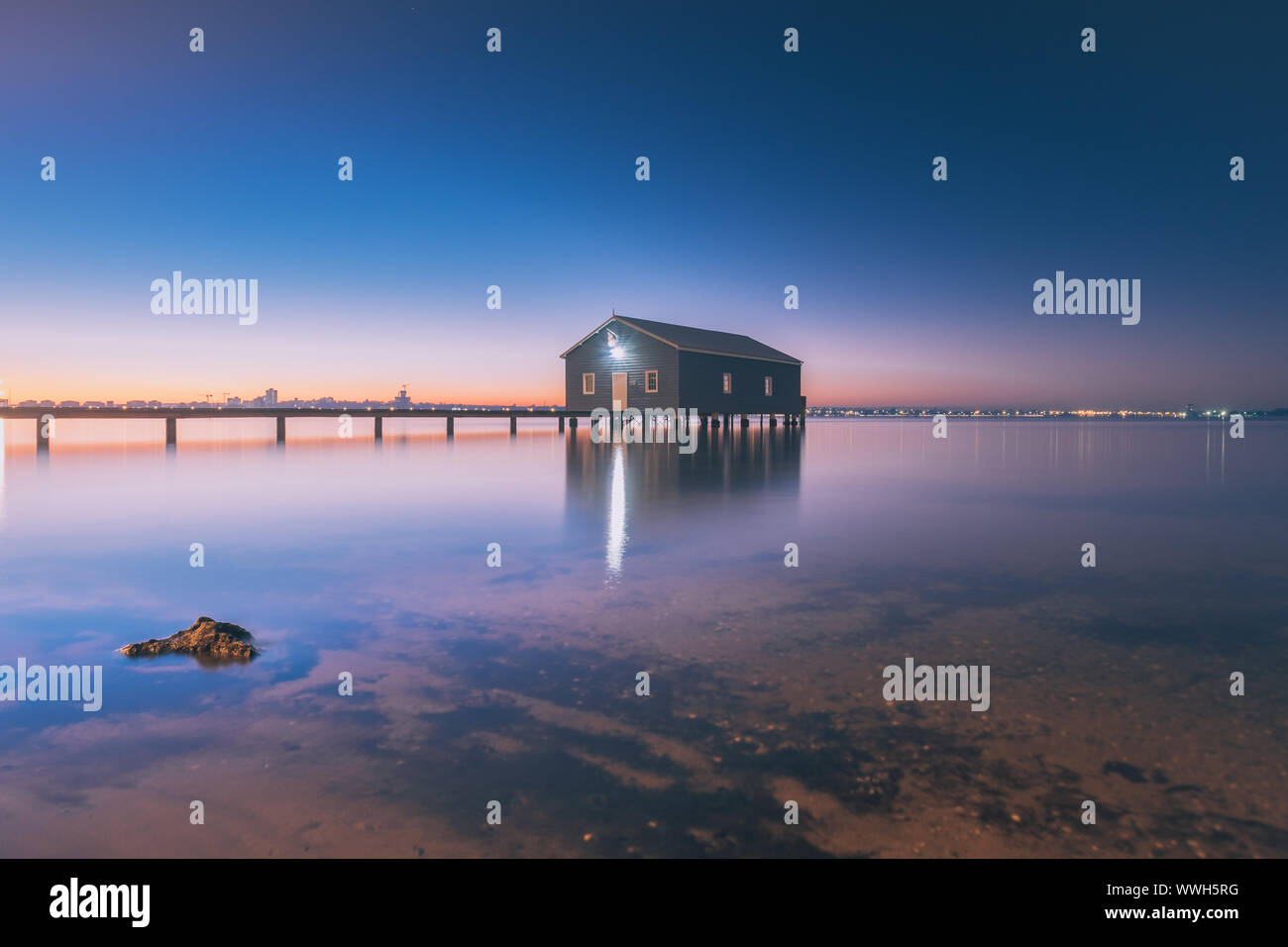 Blue boat house perth hi-res stock photography and images - Alamy
