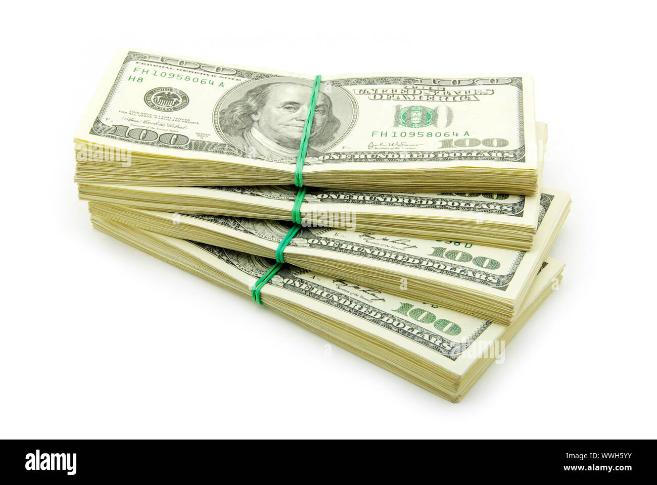 lot of money isolated on white background Stock Photo - Alamy