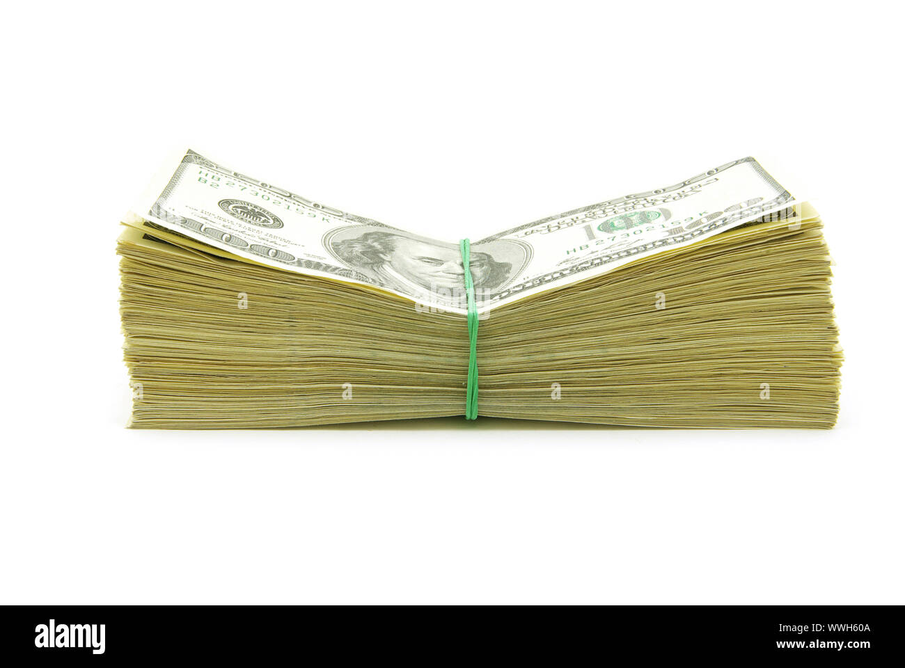 lot of money isolated on white background Stock Photo - Alamy