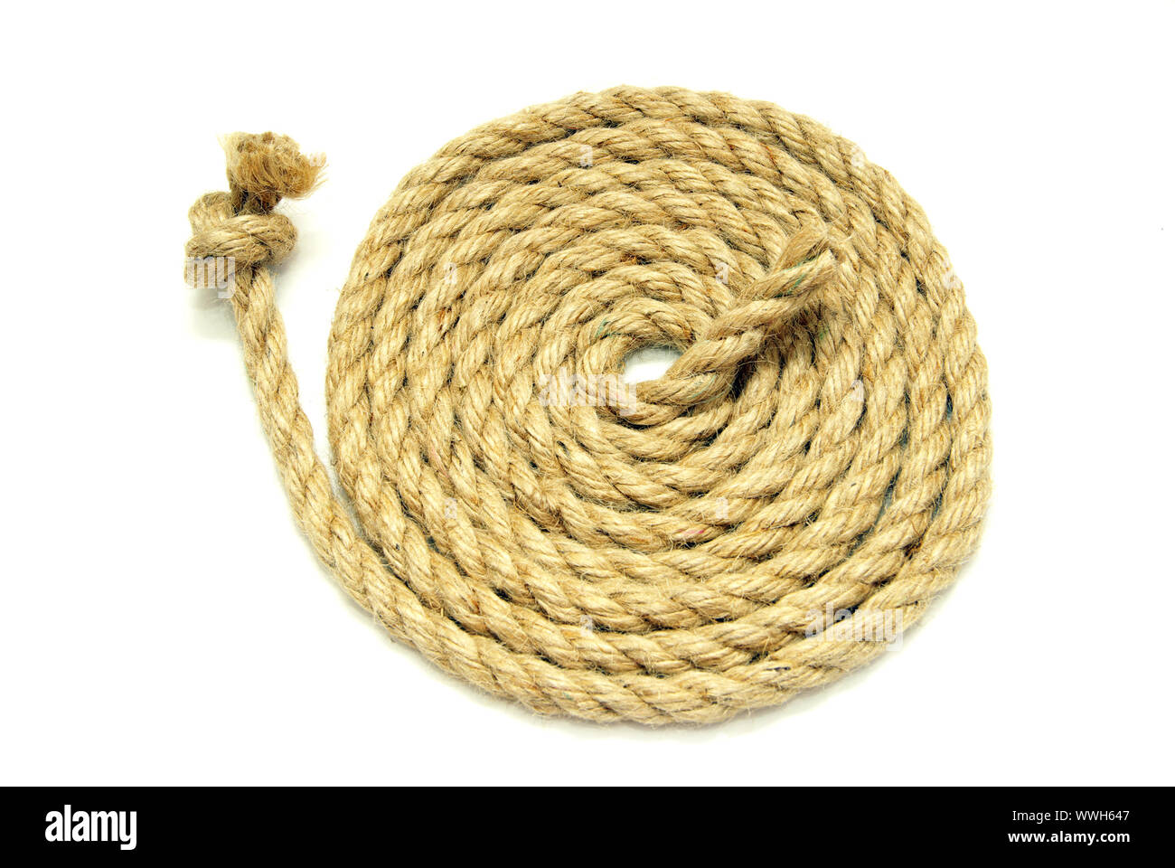 rope isolated on a white background Stock Photo - Alamy