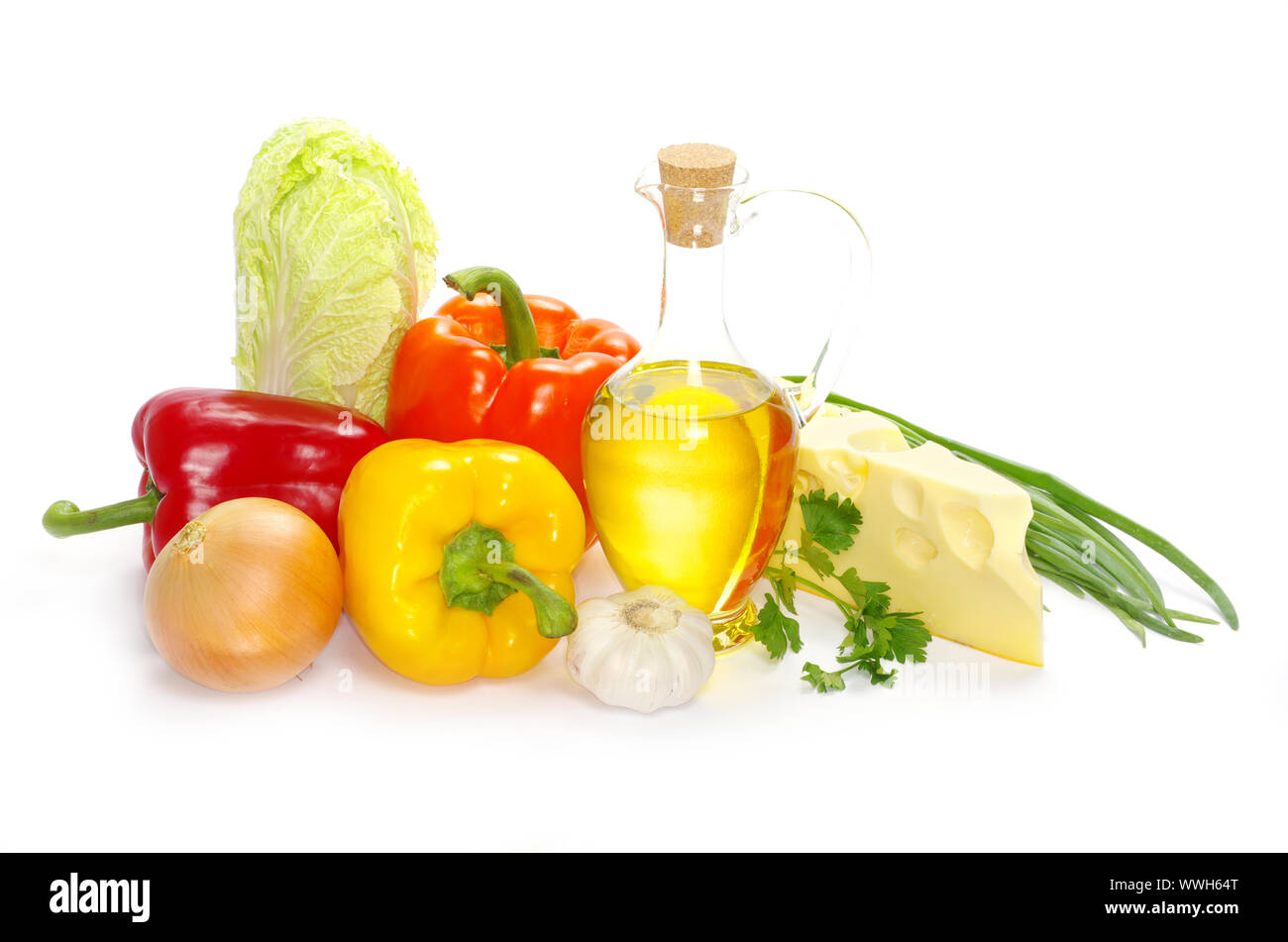 food ingredients isolated on white background Stock Photo - Alamy