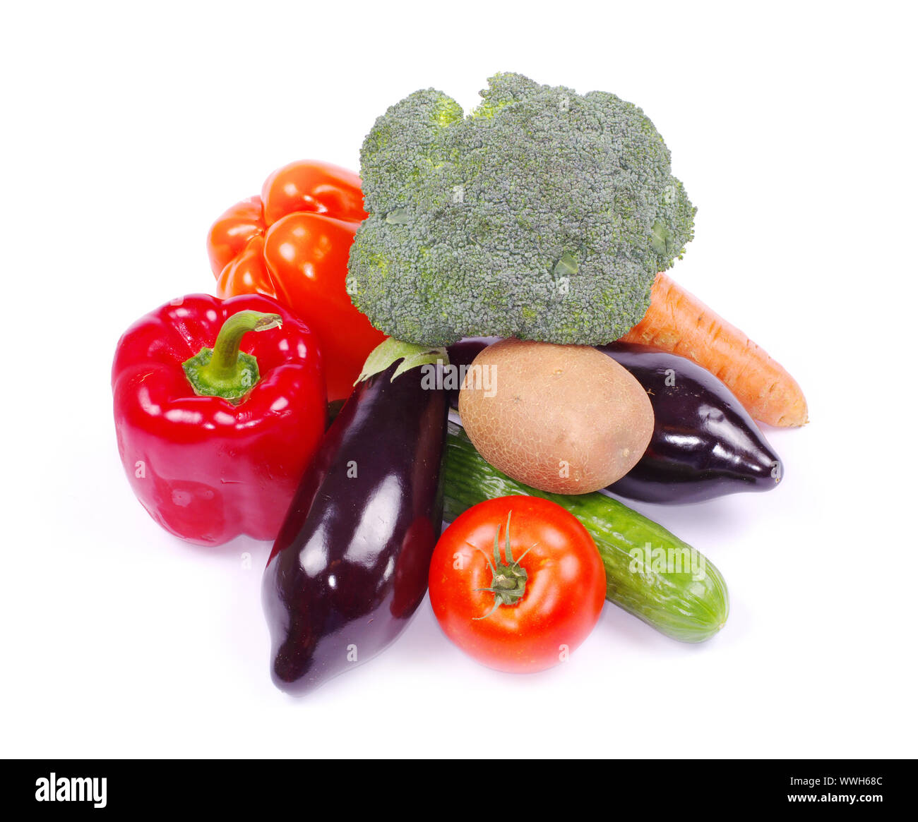 vegetables on the white background Stock Photo - Alamy