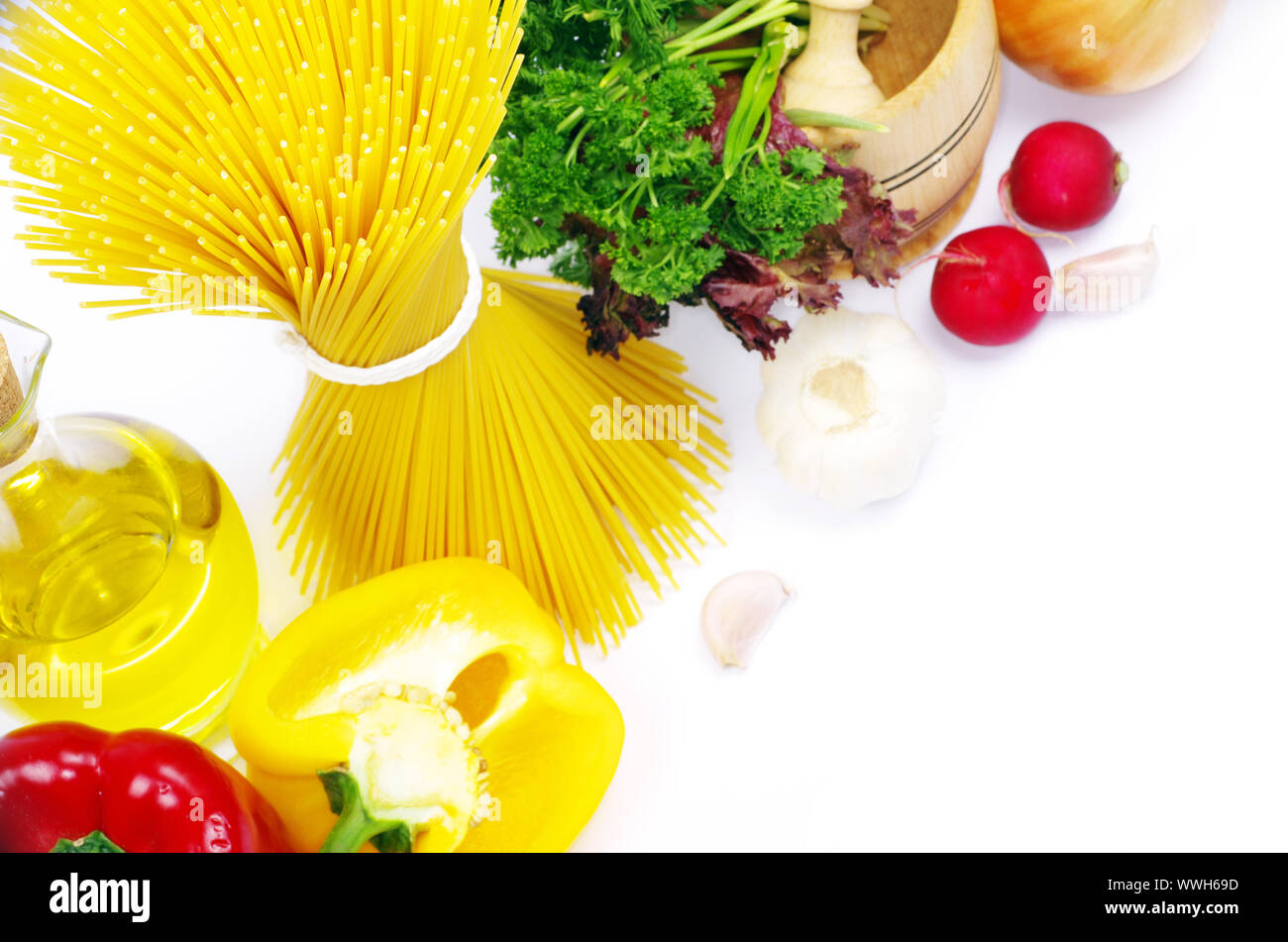 food ingredients isolated on white background Stock Photo - Alamy