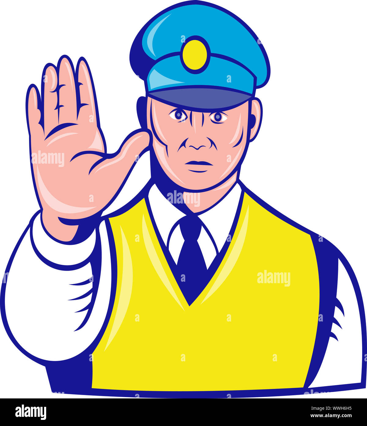 Hand stop cartoon High Resolution Stock Photography and Images - Alamy