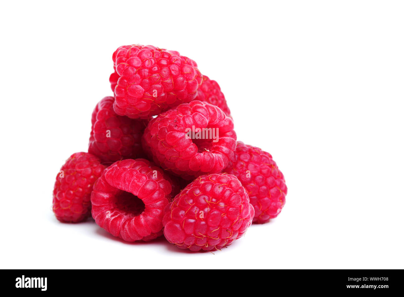 raspberry pile isolated on white Stock Photo - Alamy