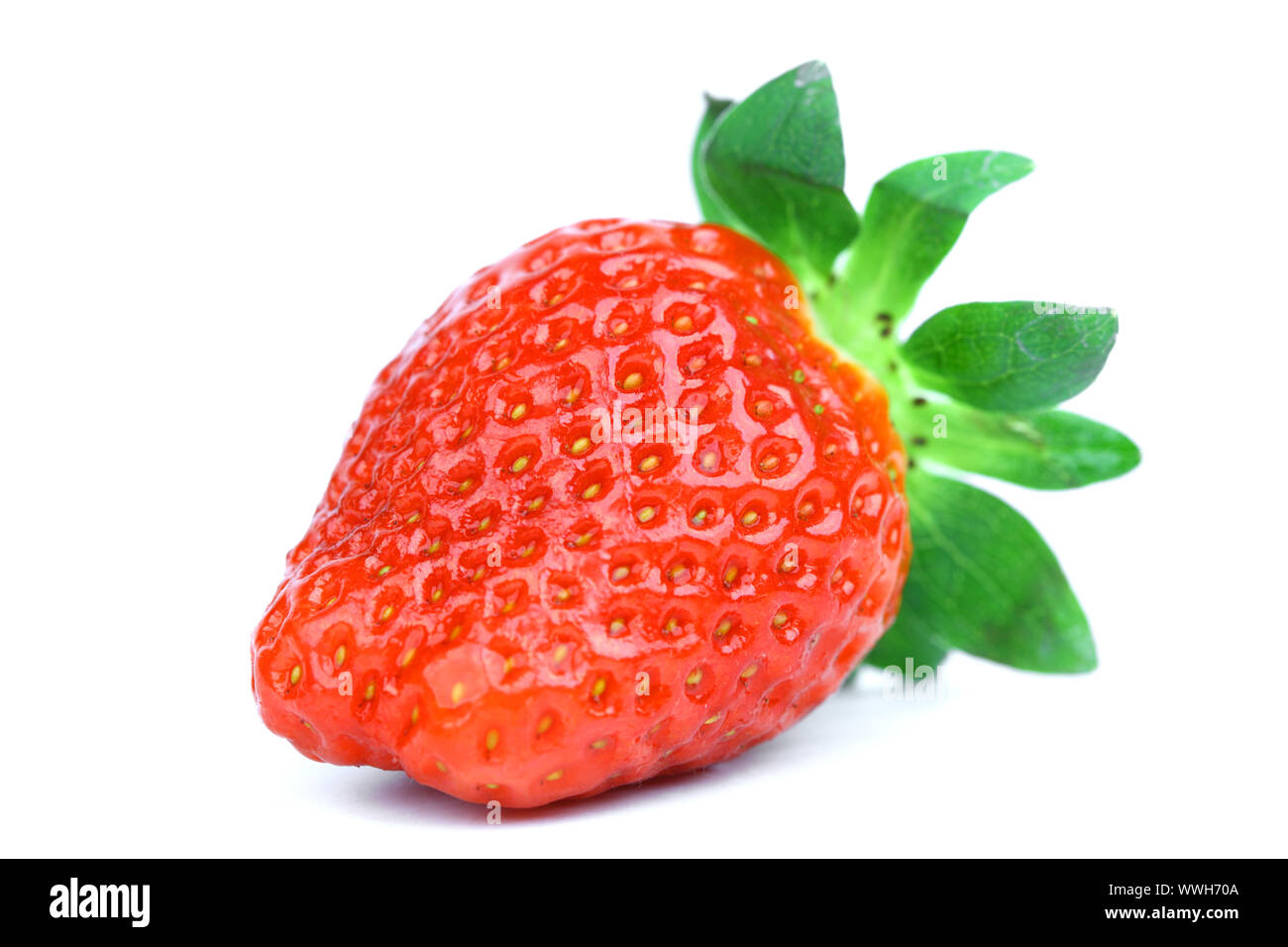 one strawberry isolated on white Stock Photo - Alamy