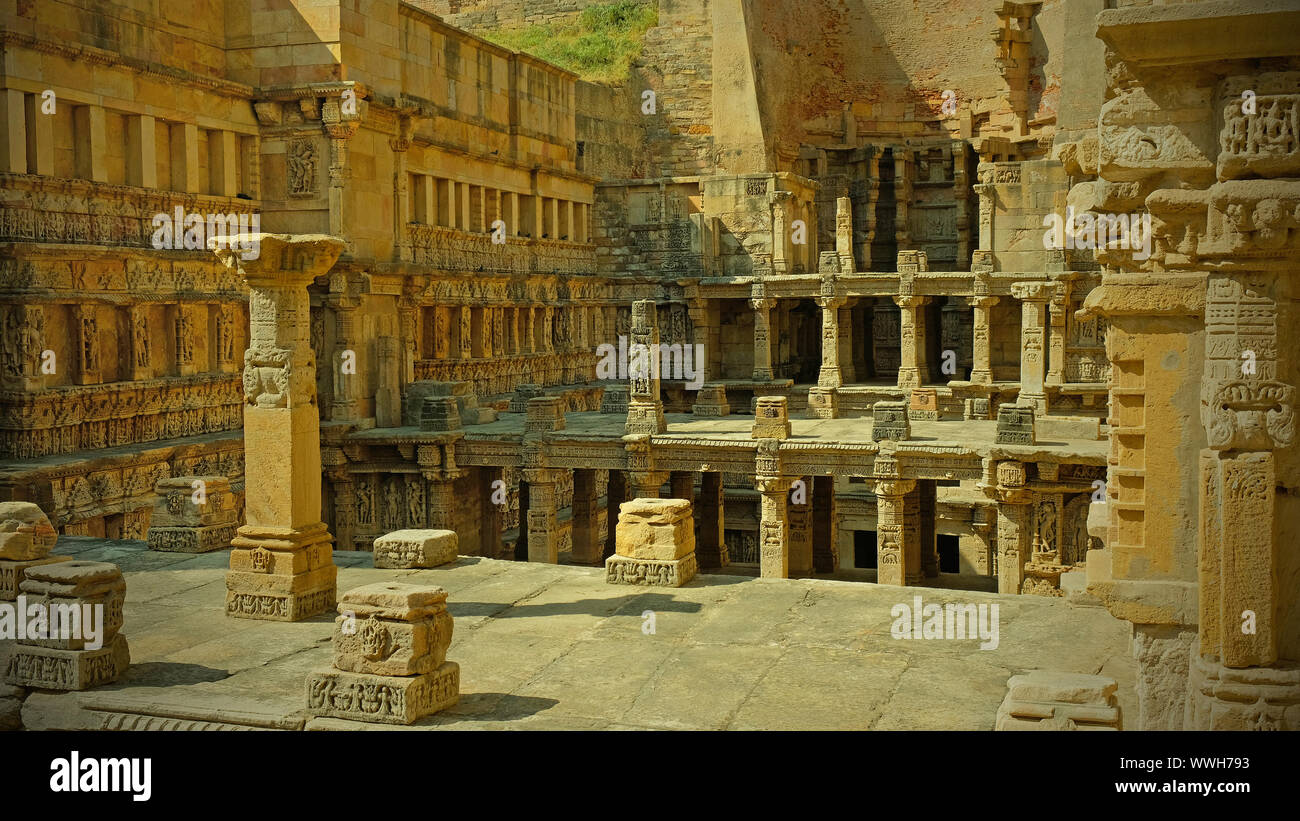 Some of the sculptures at the 11th century Queens Stepwell, or Rani-ki ...