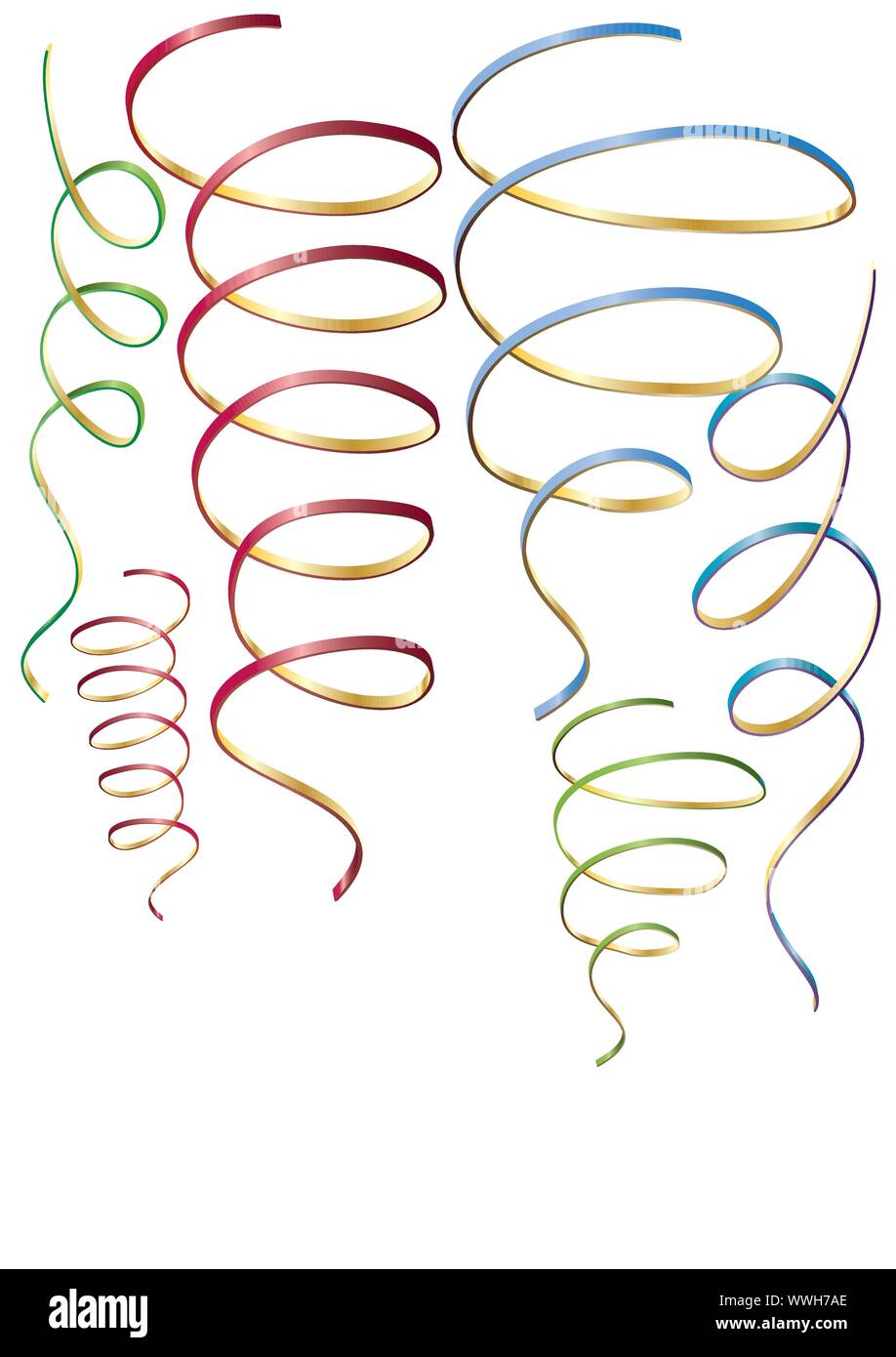 Gold colored ribbons hi-res stock photography and images - Alamy