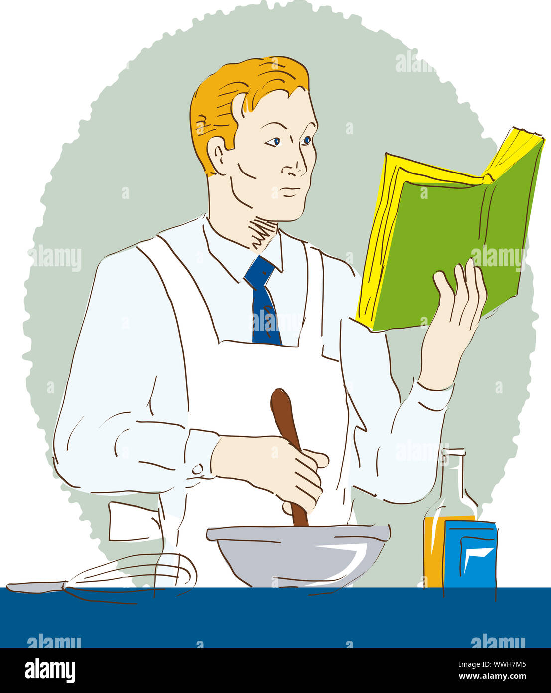 Mixing bowl ingredients illustration hi-res stock photography and ...