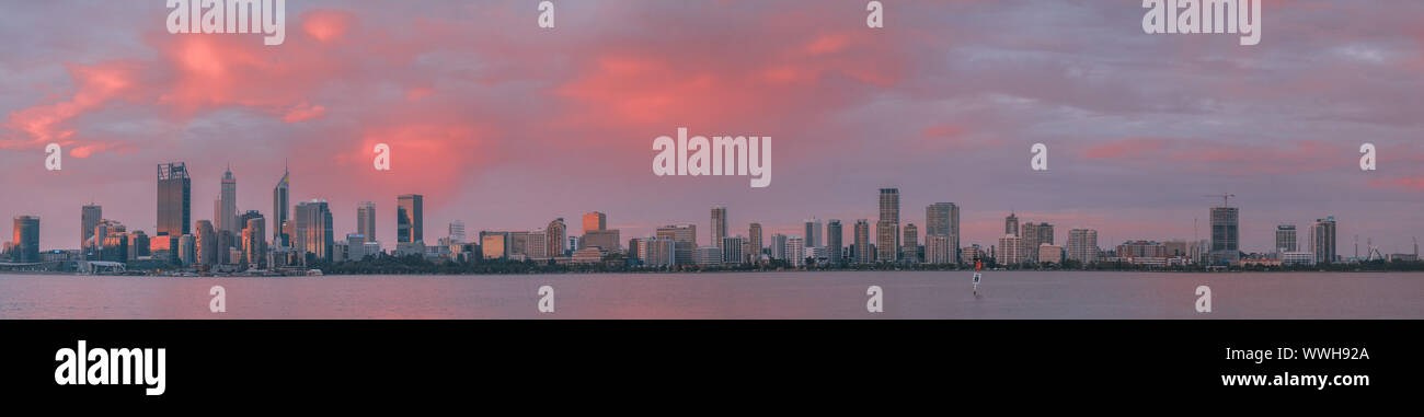 Perth skyline aerial hi-res stock photography and images - Alamy