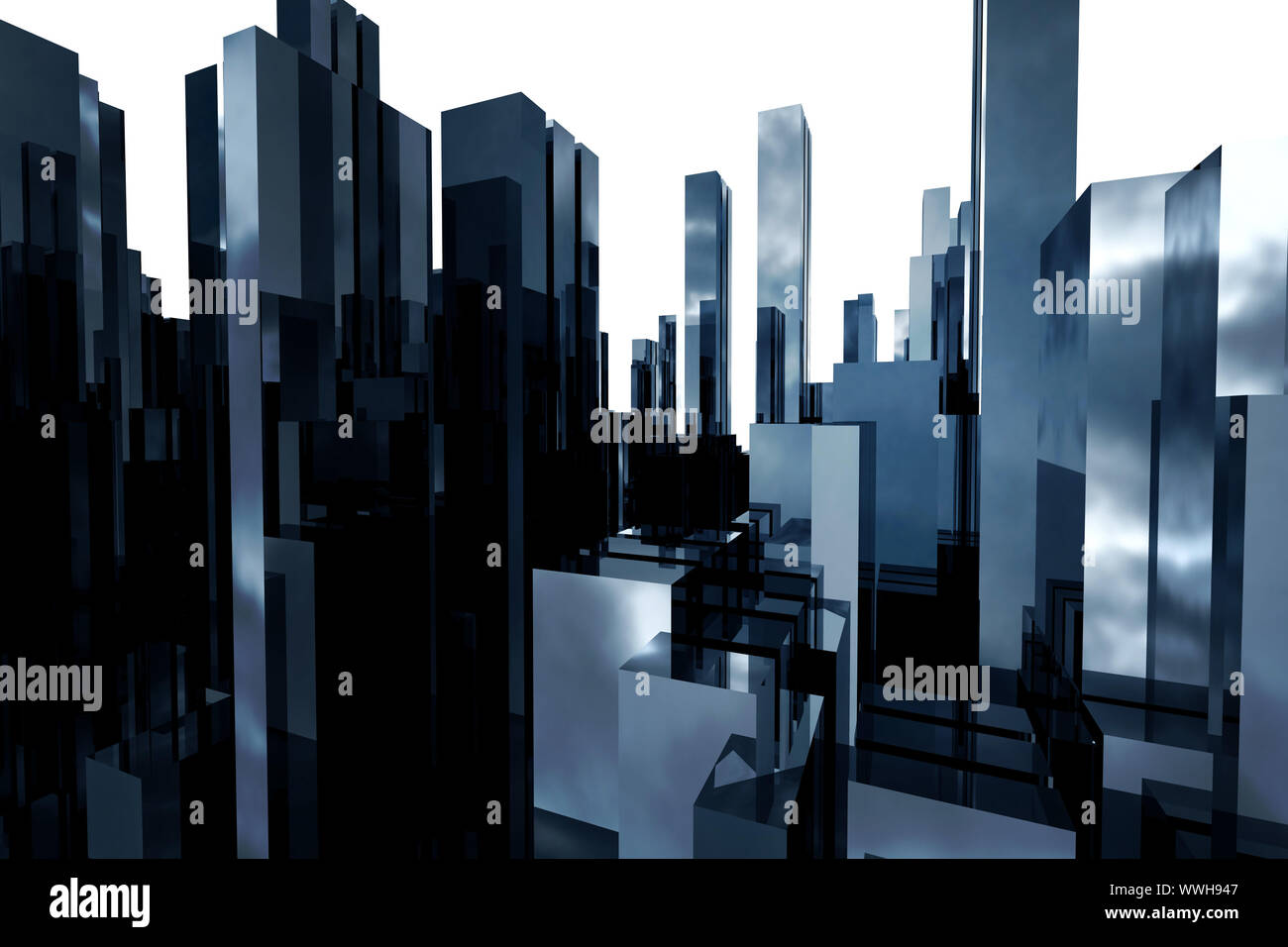 Tall city background 3d render hi-res stock photography and images - Alamy
