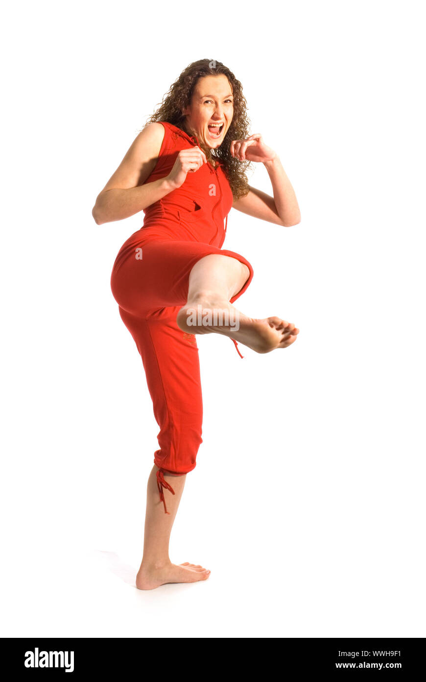 Angry kicking Cut Out Stock Images & Pictures - Alamy
