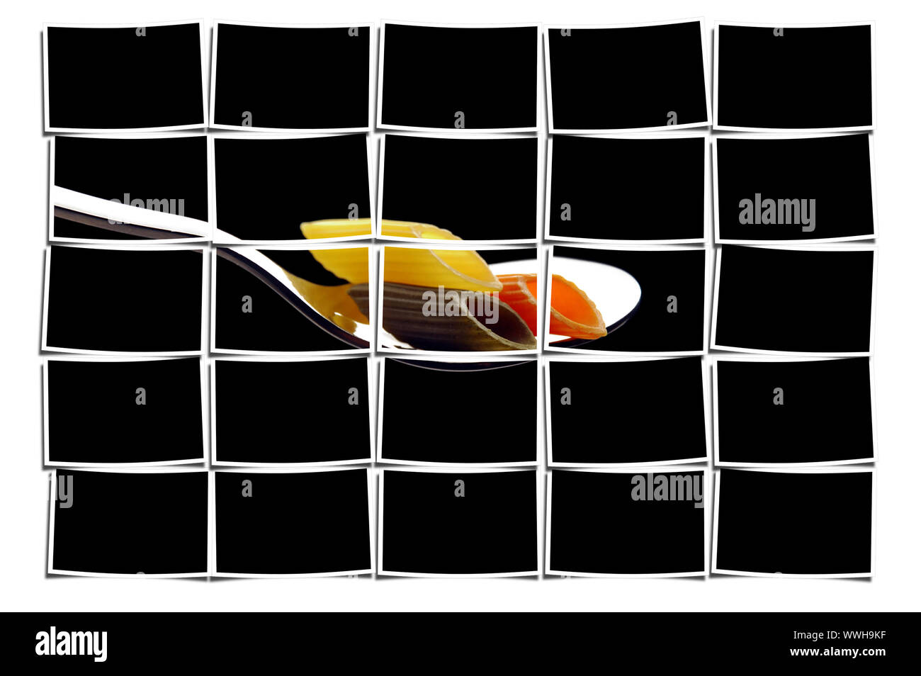 Italian colorful pasta dish Cut Out Stock Images & Pictures - Alamy