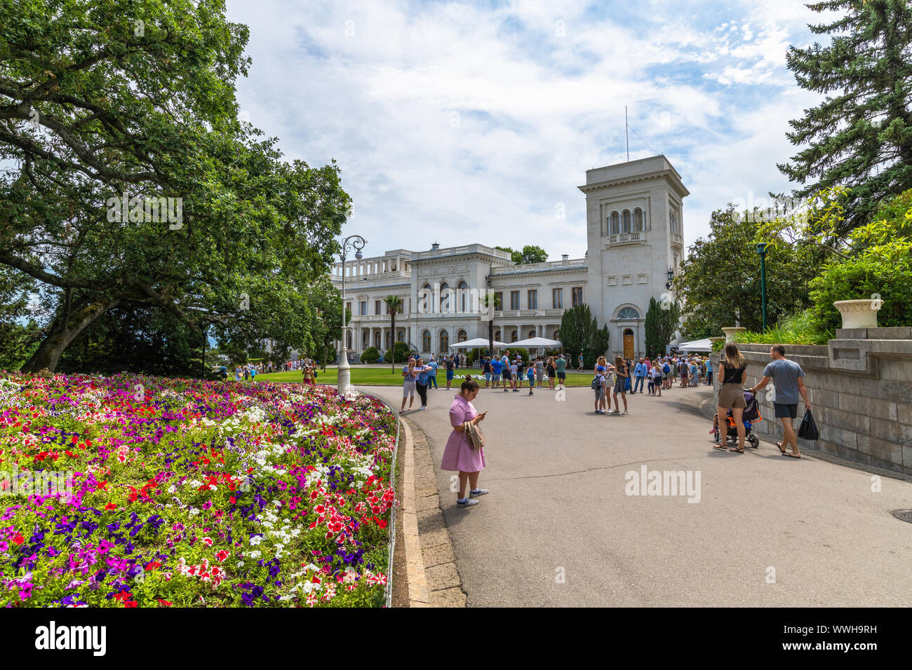 Livadia, Crimea - July 10. 2019. Livadia Palace - the former southern ...