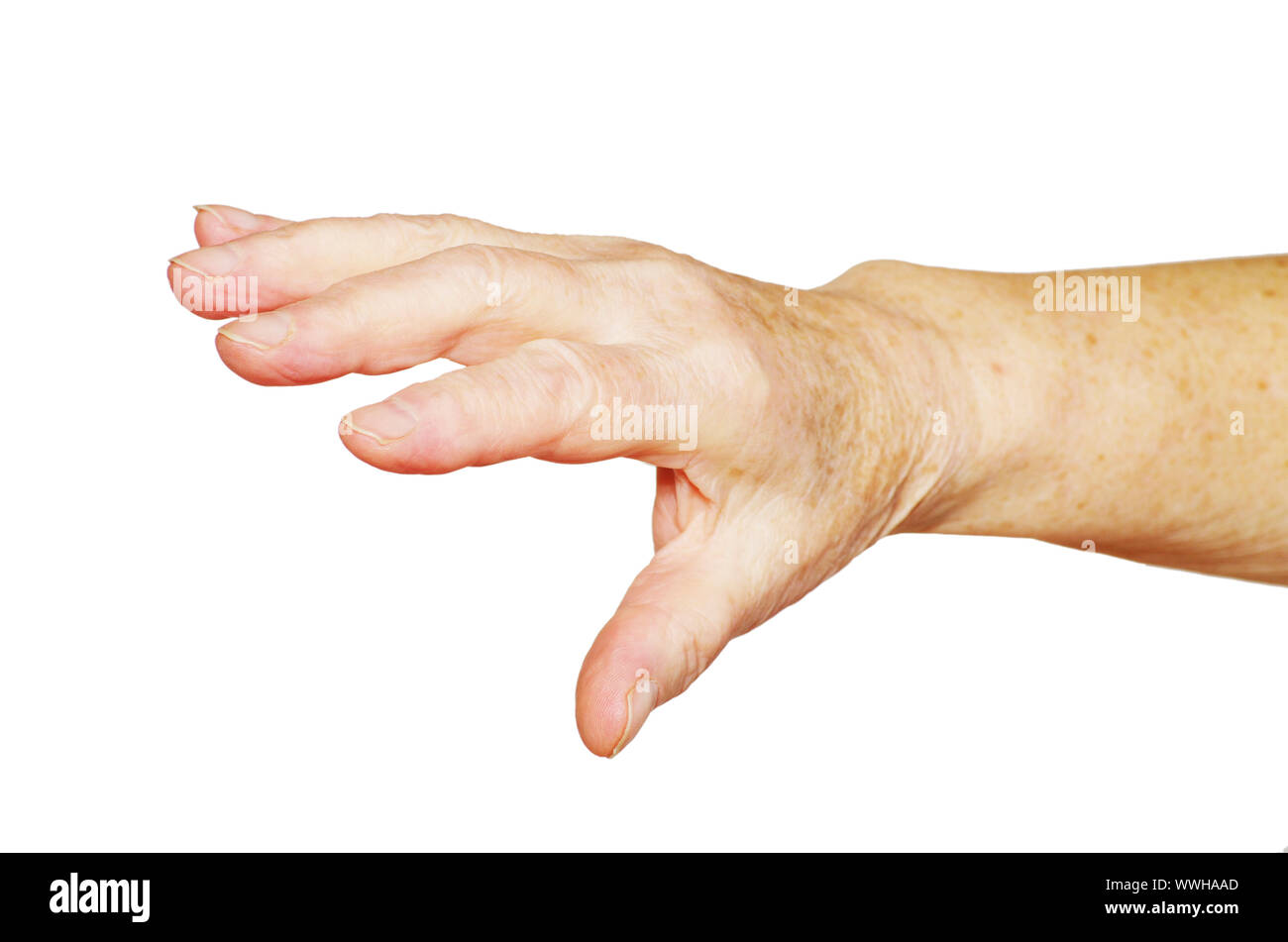 extended hand for help on a white background Stock Photo - Alamy