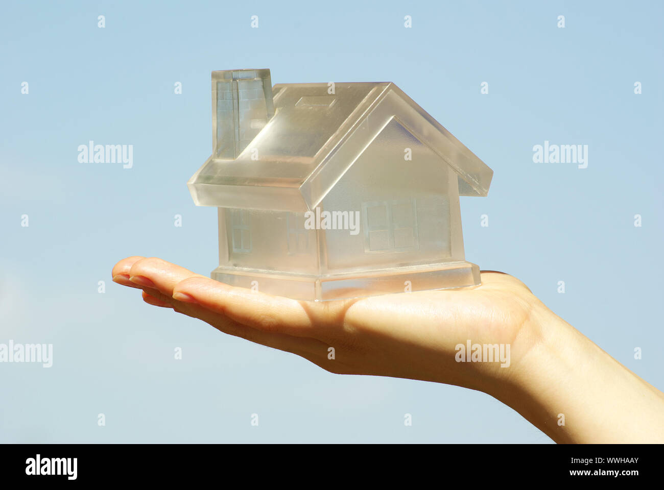 The house in human hand Stock Photo - Alamy