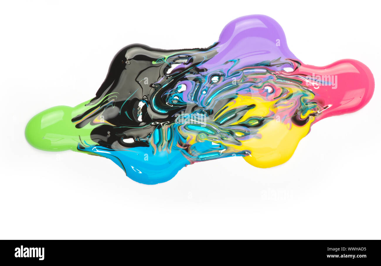 paint dripping isolated on white Stock Photo - Alamy