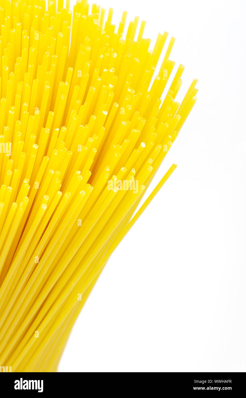 Bunch of spaghetti isolated on white background Stock Photo - Alamy