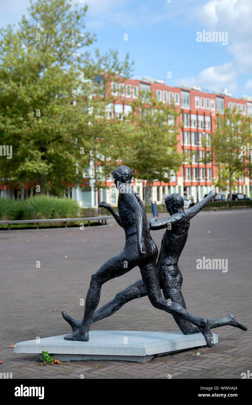 Johan Cruijff And Berti Vogts Statue At The Olympic Stadium At ...