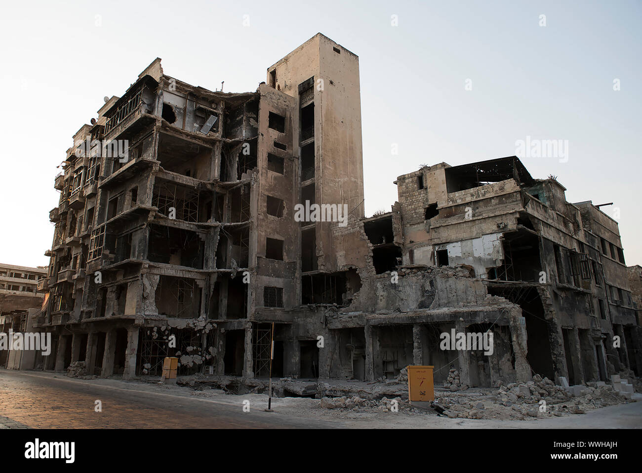 This photo show what remains from the old city of Aleppo-Syria Stock ...