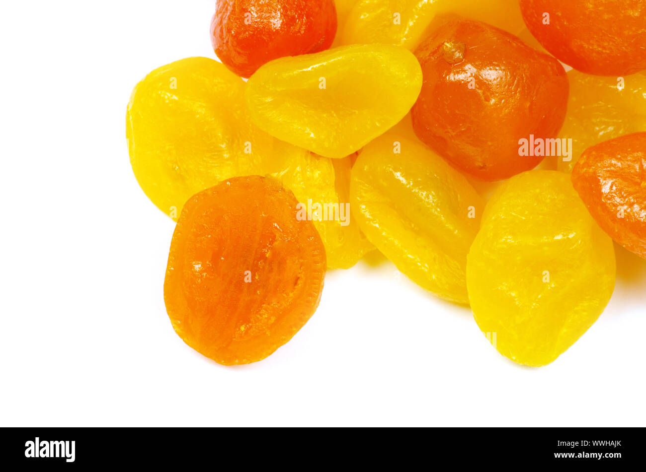 dried fruit isolated on a white background Stock Photo - Alamy