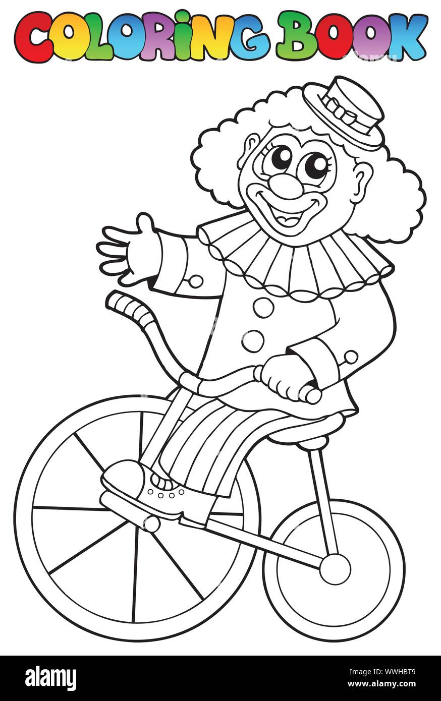 Happy Clown Coloring Pages