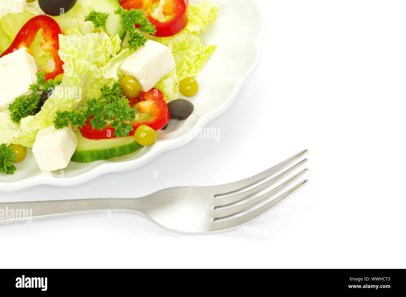 salad isolated on white background Stock Photo - Alamy