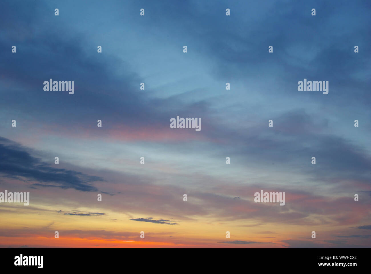 Sky background with tiny clouds Stock Photo - Alamy
