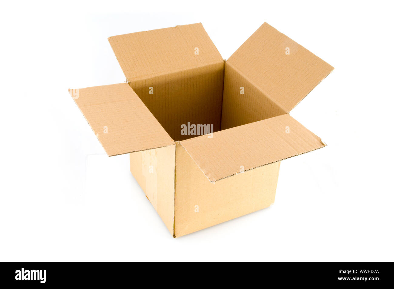 Empty parcel or box from carton to fill Stock Photo - Alamy