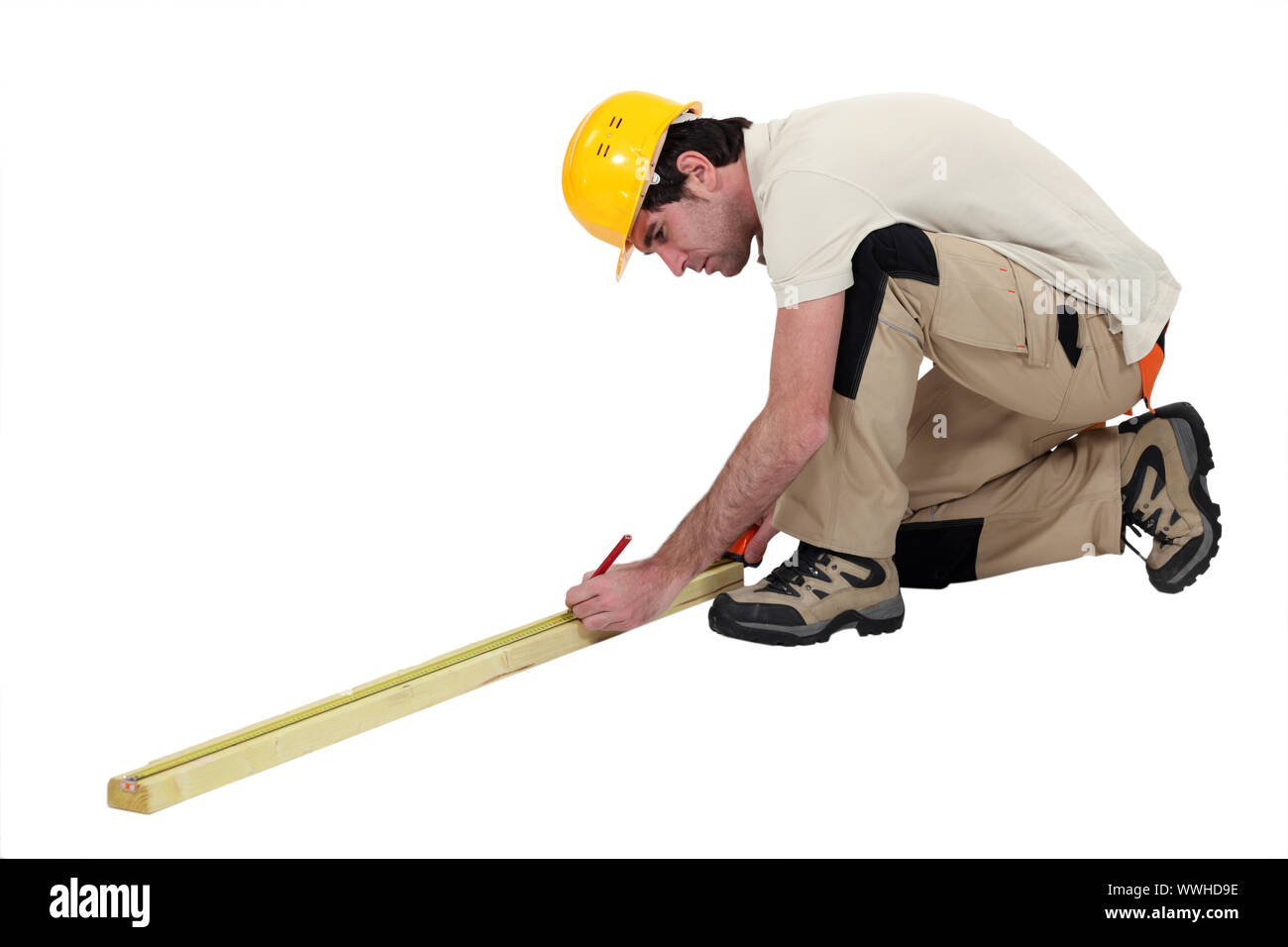 craftsman taking measurements Stock Photo - Alamy