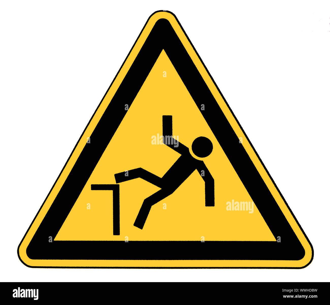 Danger falling sign Cut Out Stock Images & Pictures - Alamy