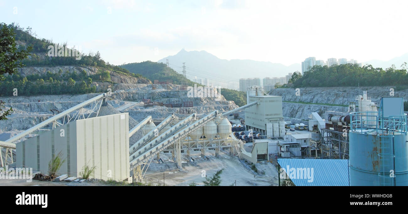 Quarry site in mining industry Stock Photo - Alamy