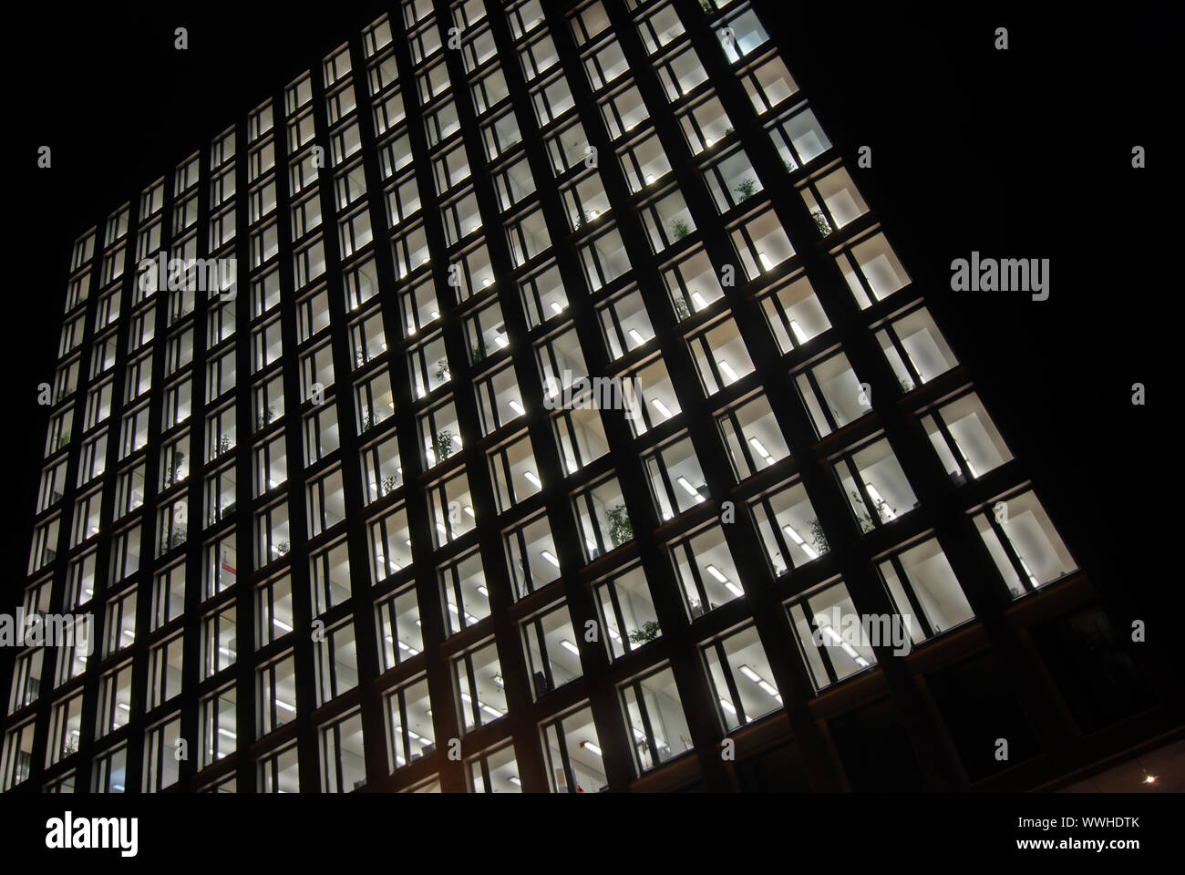 Office building night shot Stock Photo - Alamy