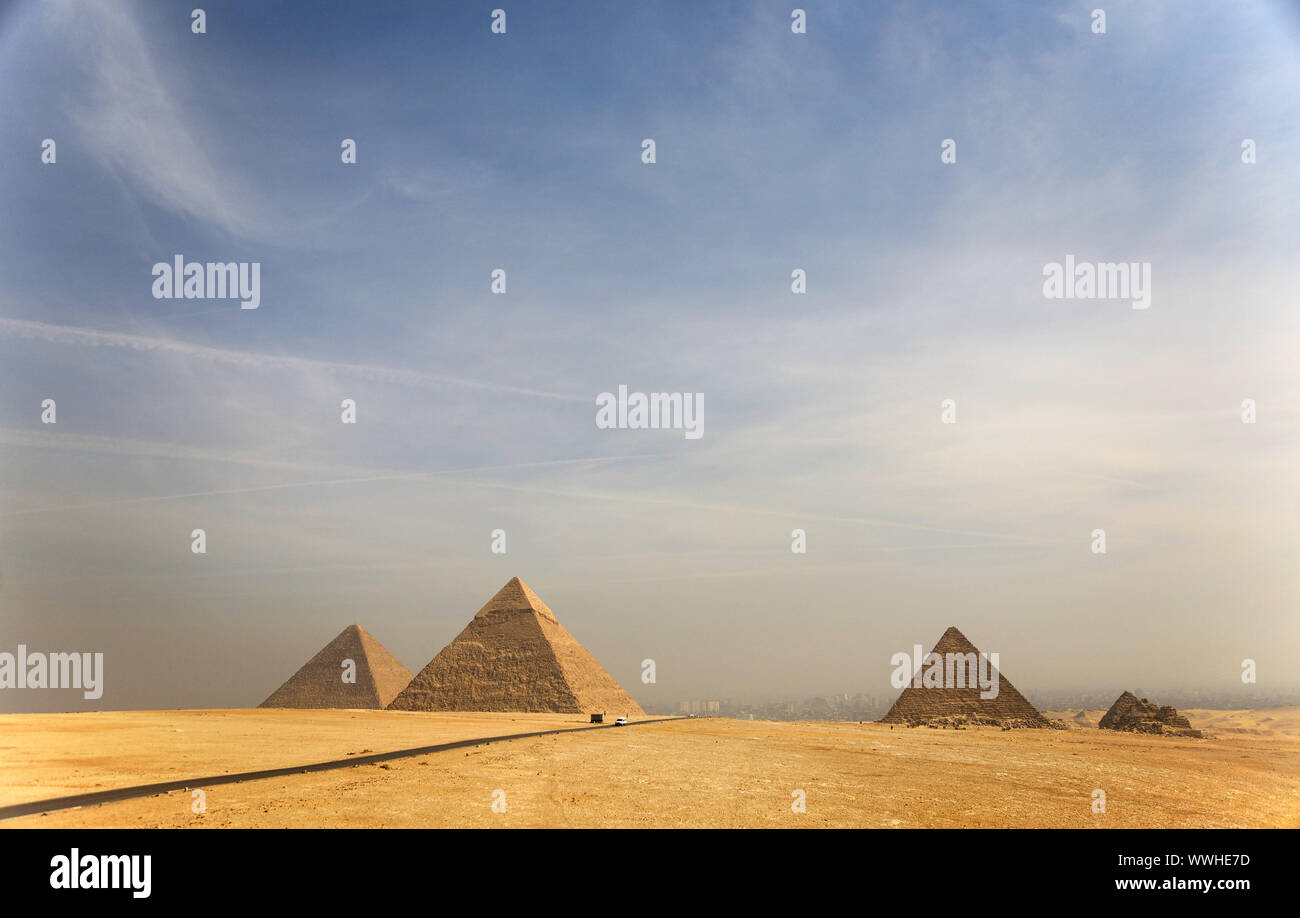 The Pyramids of Giza Stock Photo - Alamy