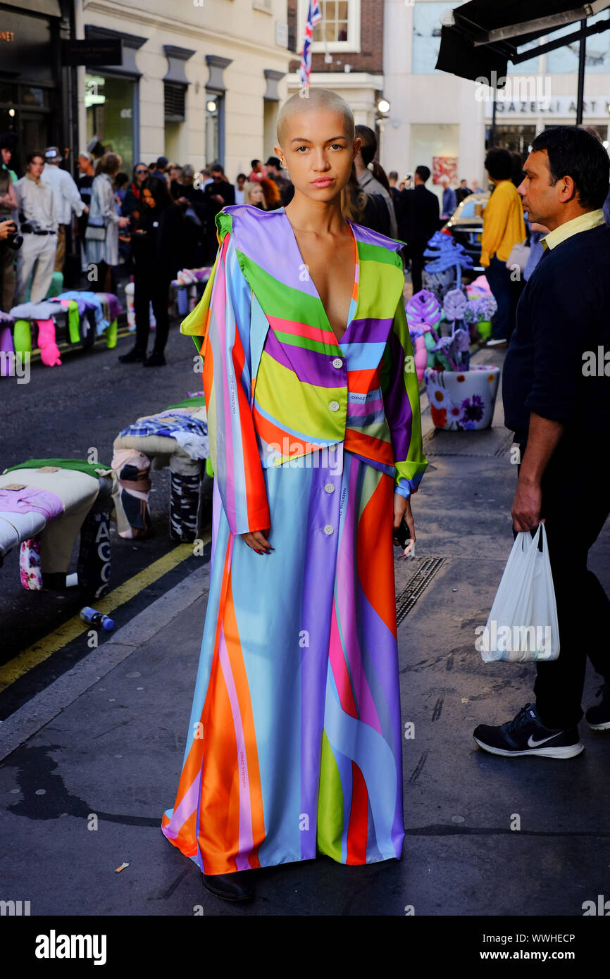 Model Emily O'Donnell pictured attending the Natasha Zinko X DUO show ...