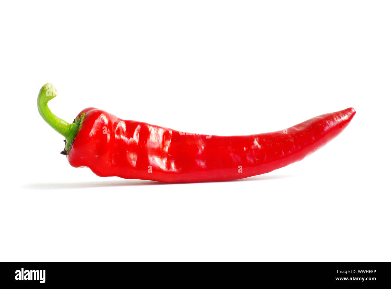 fresh red hot pepper on a white Stock Photo - Alamy