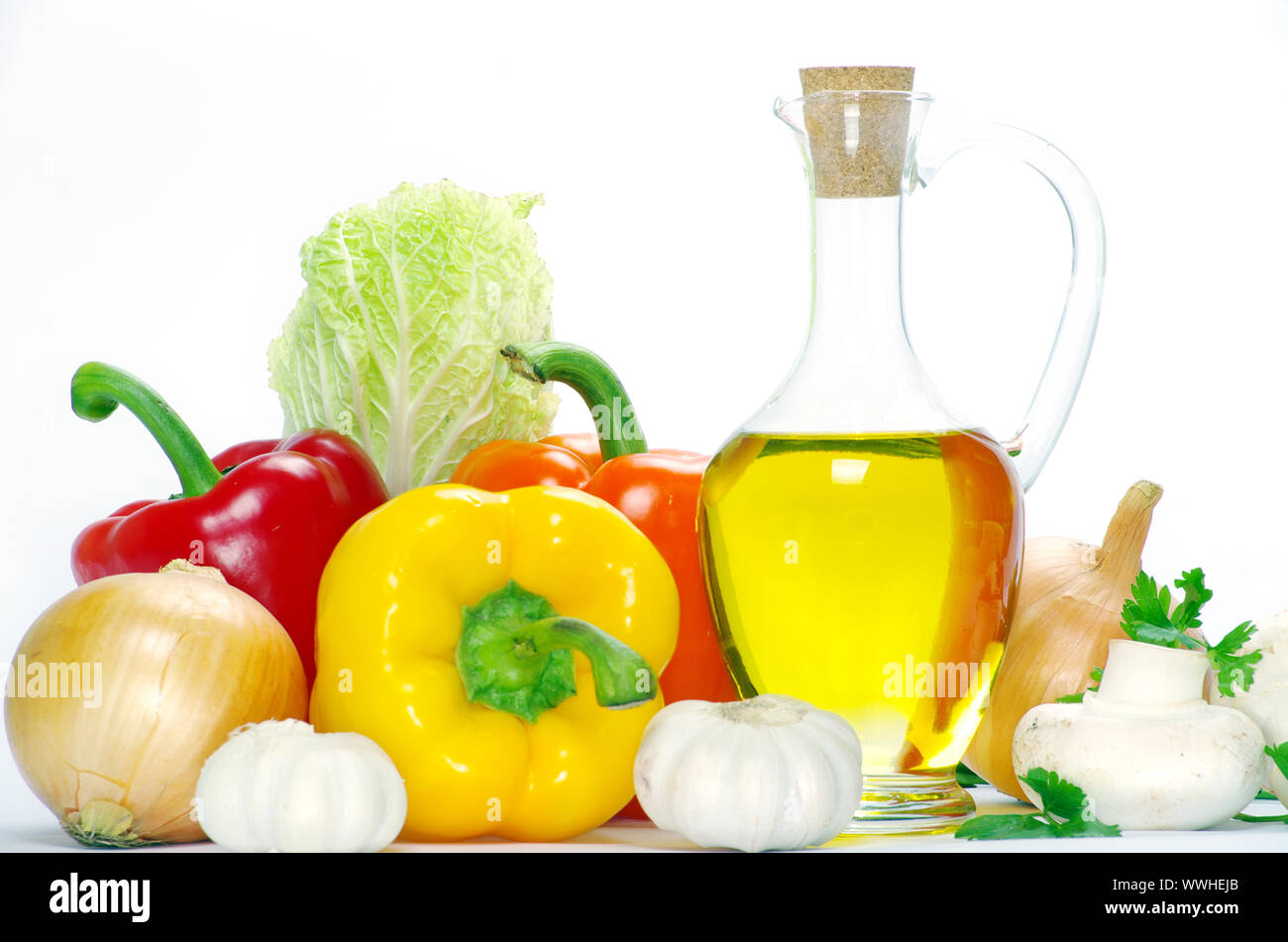 food ingredients isolated on white background Stock Photo - Alamy